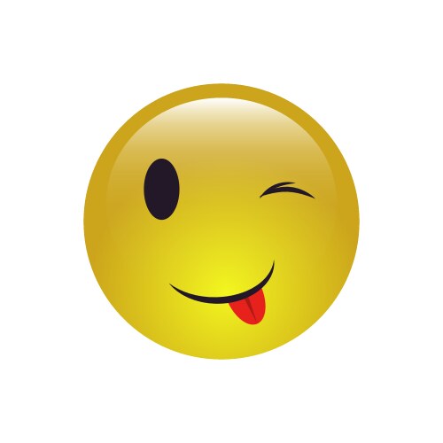 Emoji clever smiley icon Royalty Free Vector Image