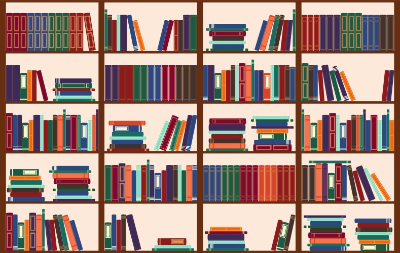 Bookshelf Cartoon Vector Images (over 6,500)