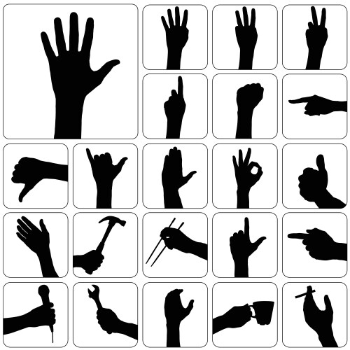 Hand Silhouette Vector Images (over 510,000)