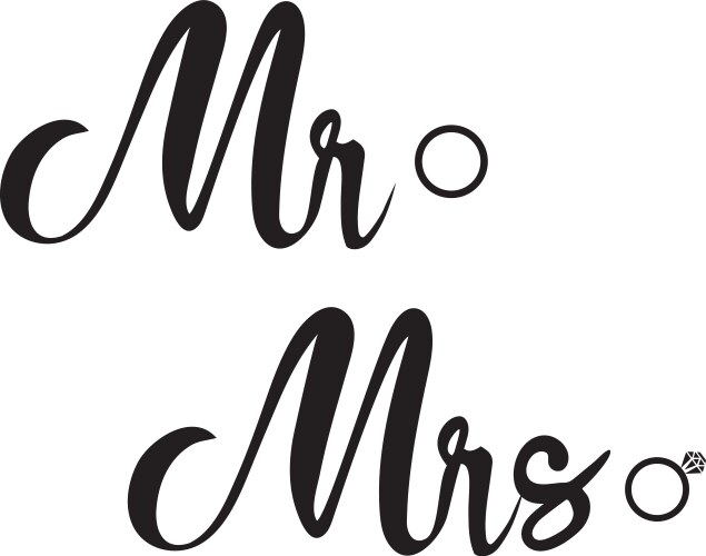 Mr and Mrs Vector Images (over 5,000)
