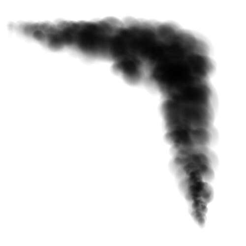 Realistic set of black smoke Royalty Free Vector Image