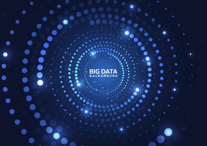 Big data visualization abstract technology Vector Image