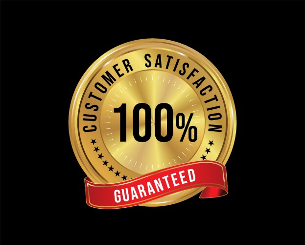 100 percent satisfaction guarantee Royalty Free Vector Image