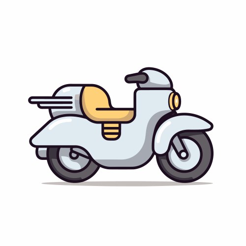 Cute kawaii mini motorcycle design Royalty Free Vector Image