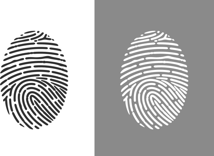 Fingerprint icon collection Royalty Free Vector Image