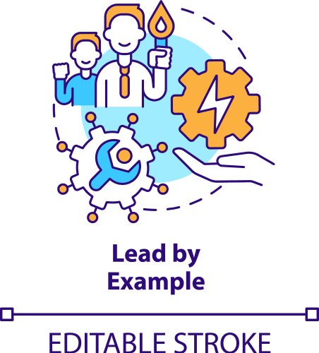 Leadership nurturing blue gradient concept icon Vector Image