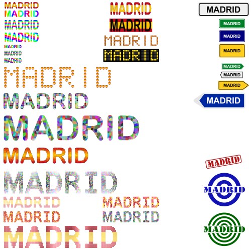 Font team 2018 - 2023 real madrid Royalty Free Vector Image