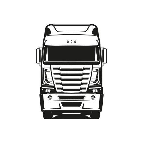 Diesel truck logo black and white Royalty Free Vector Image
