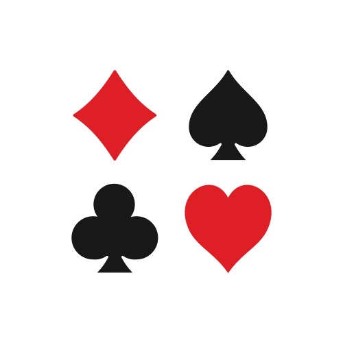 Playing card symbols Royalty Free Vector Image