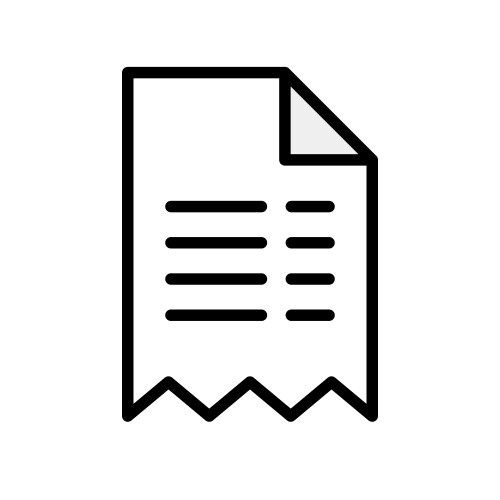 Receipt and invoice icon Royalty Free Vector Image