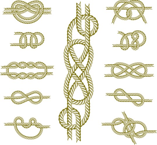 Seamless nautical rope pattern square knot Vector Image