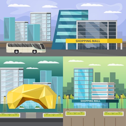 Shopping mall Royalty Free Vector Image - VectorStock