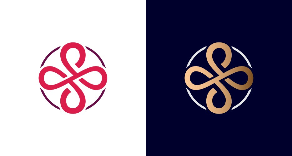 Elegant and luxurious infinity logo cross symbol – Royalty-Free Vector ...