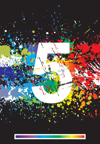 Paint splashes font Royalty Free Vector Image - VectorStock