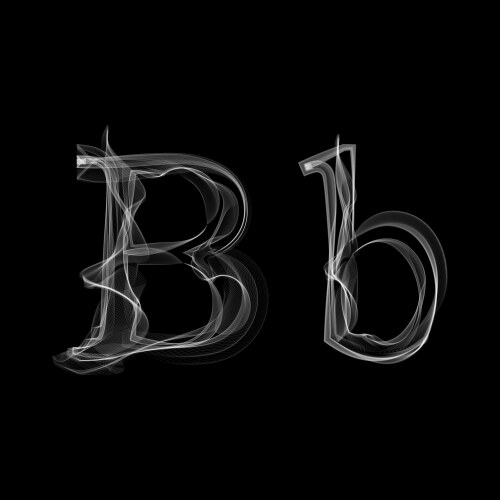 Smoke font letter s Royalty Free Vector Image - VectorStock