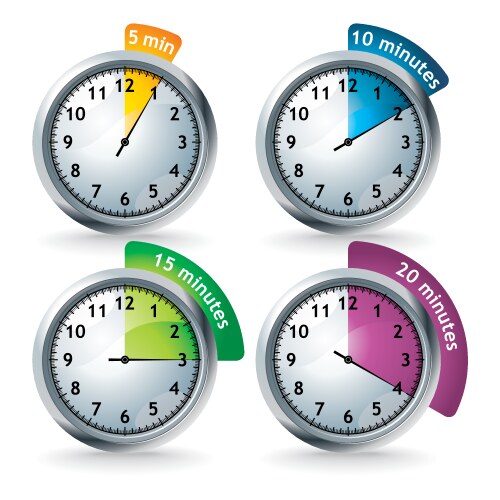 Three seconds stopwatch icon timer symbol 3 sec Vector Image