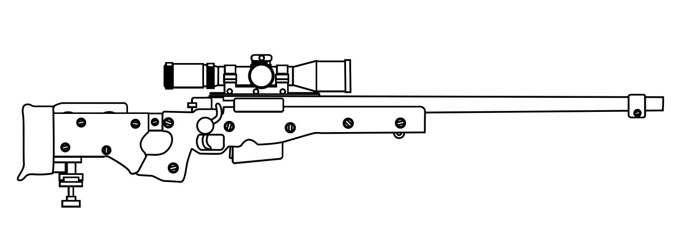 Typical army rifle Royalty Free Vector Image - VectorStock