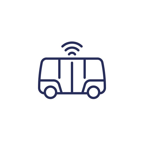 Ai routing autonomous delivery line icon Vector Image