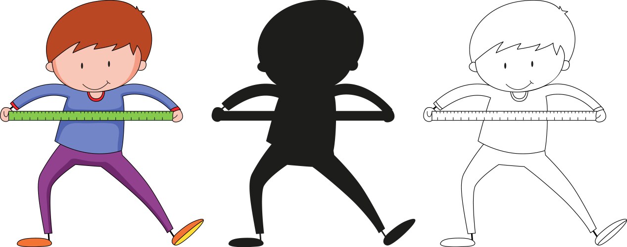 Boy with Ruler Vector Images (over 1,600)