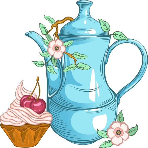 Jasmine tea Royalty Free Vector Image - VectorStock