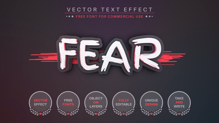 Blood rust - editable text effect font style Vector Image