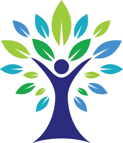 Tree teamwork logo Royalty Free Vector Image - VectorStock