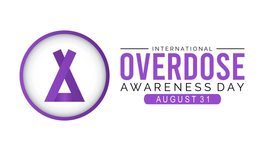 International overdose awareness day Royalty Free Vector