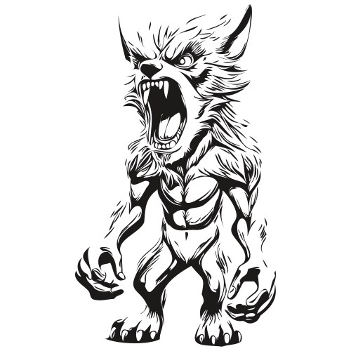 Ethereal image of a scary transformation Vector Image