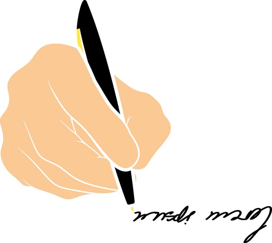 Signing hand icon Royalty Free Vector Image - VectorStock