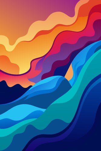 Abstract Wave Gradient Liquid Royalty Free Vector Image