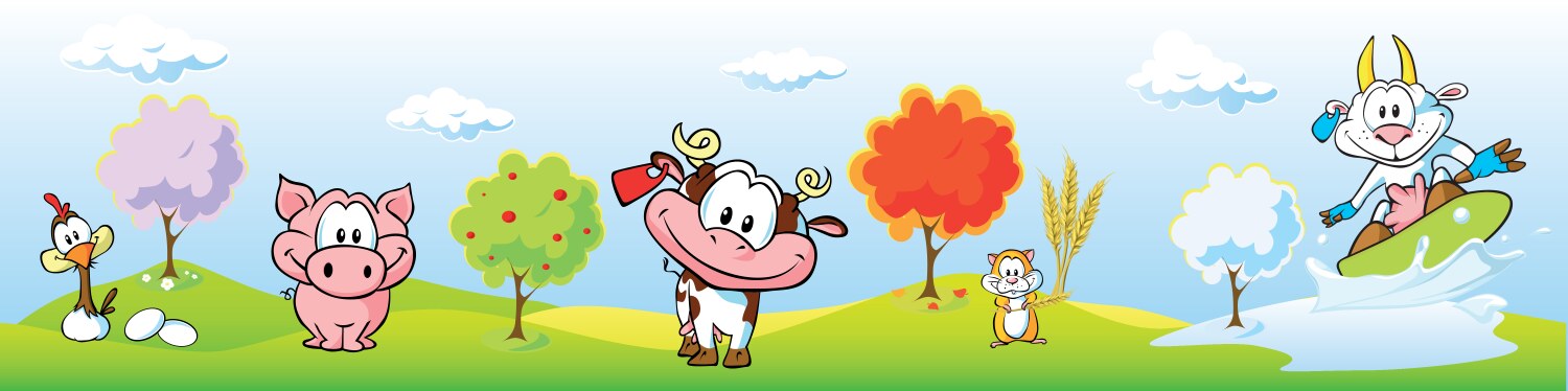 Funny design with vegetable - horizontal banner Vector Image