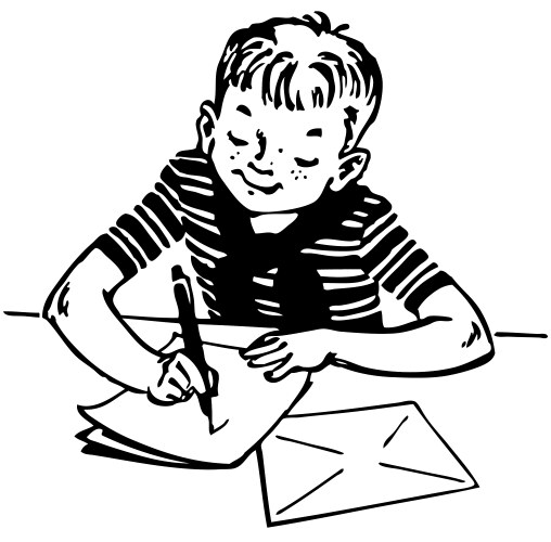 Cartoon Kid Writing Vector Images (over 24,000)