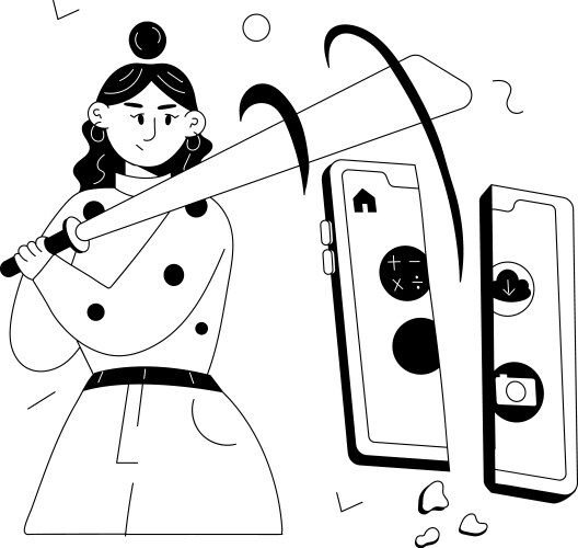 Overcoming addiction Royalty Free Vector Image