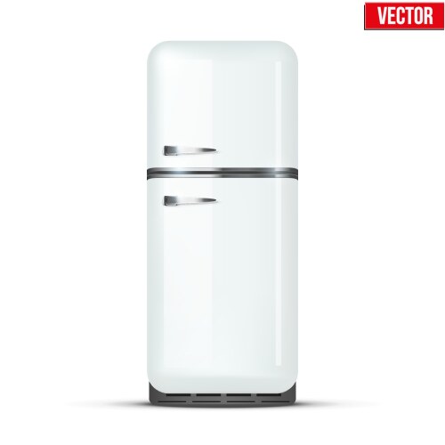 Fridge freezer isolated on white Royalty Free Vector Image