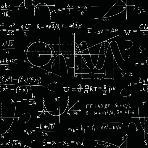 Mathematics background with formulas Royalty Free Vector