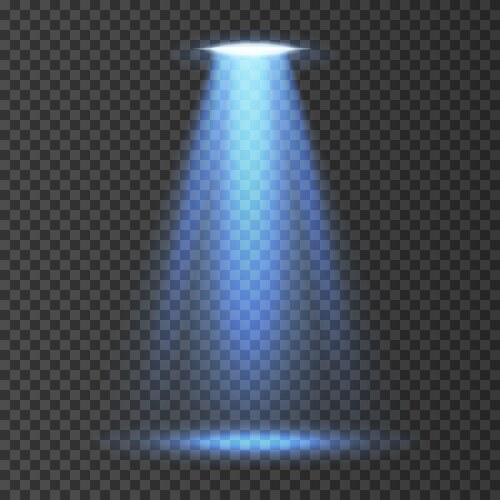 White beam lights spotlights transparent Vector Image