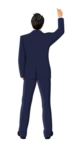 Business man isolated on white Royalty Free Vector Image