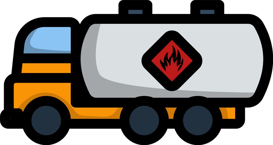 Fuel tank truck icon Royalty Free Vector Image