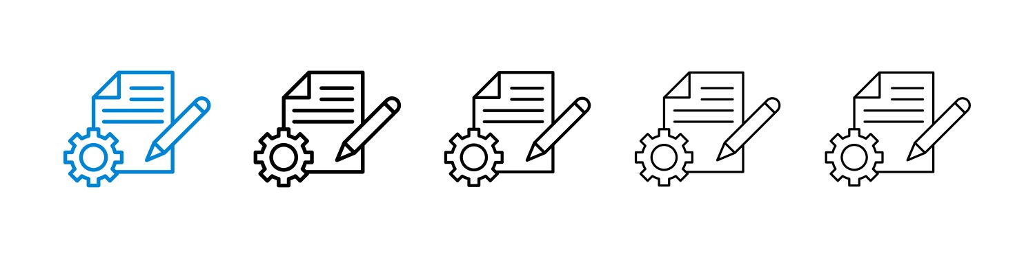 Project management icon set on white background Vector Image