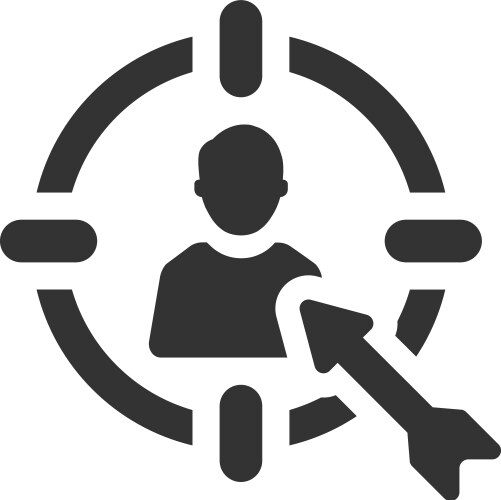 Target audience icon Royalty Free Vector Image