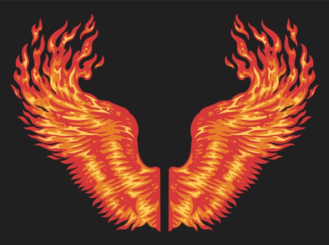 Angel Wings On Fire