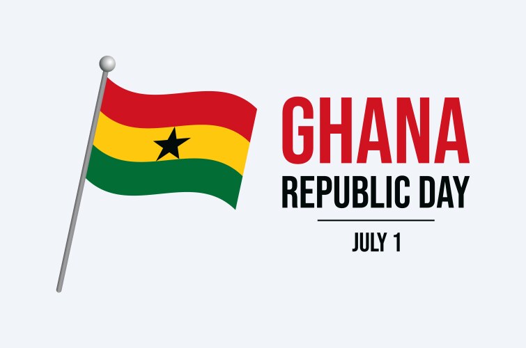 Ghana republic day poster Royalty Free Vector Image