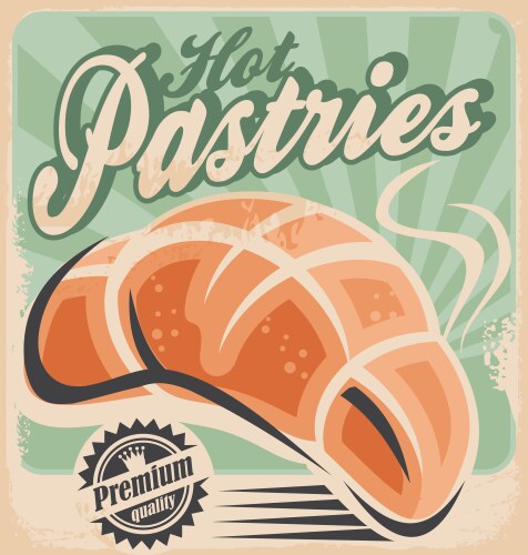 Fresh pastries Royalty Free Vector Image - VectorStock