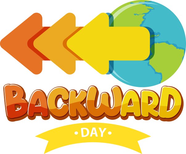 National backward day banner design Royalty Free Vector