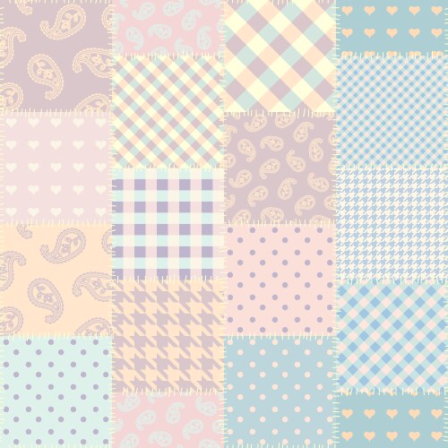 Soft quilt seamless pattern Royalty Free Vector Image