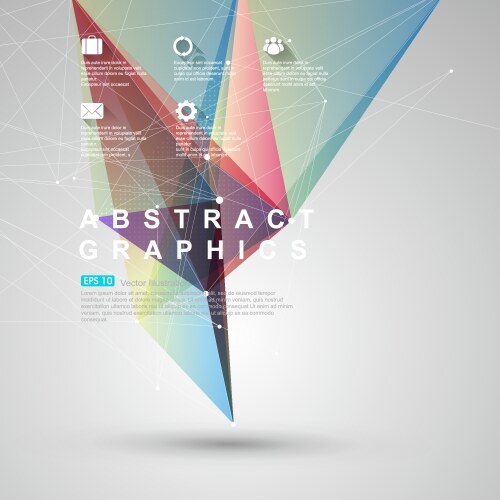 Color geometric abstract composition Royalty Free Vector