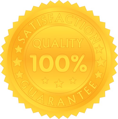 100 percent satisfaction guarantee Royalty Free Vector Image