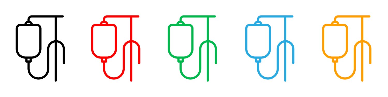 Blood transfusion icon depicting medical Vector Image