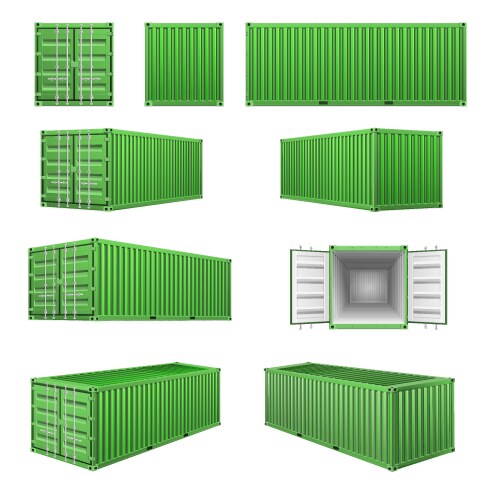 Freight shipping open cargo containers Royalty Free Vector