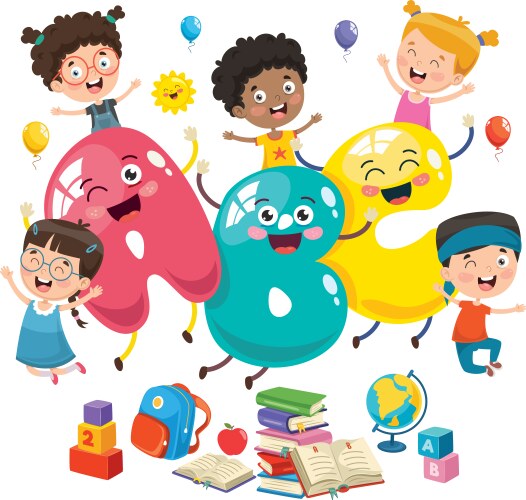 Cartoon letters Royalty Free Vector Image - VectorStock